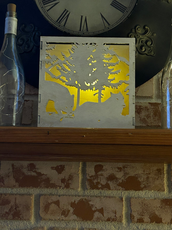 Tea light shadow box 9" x 9" – Somthin' Different Designs